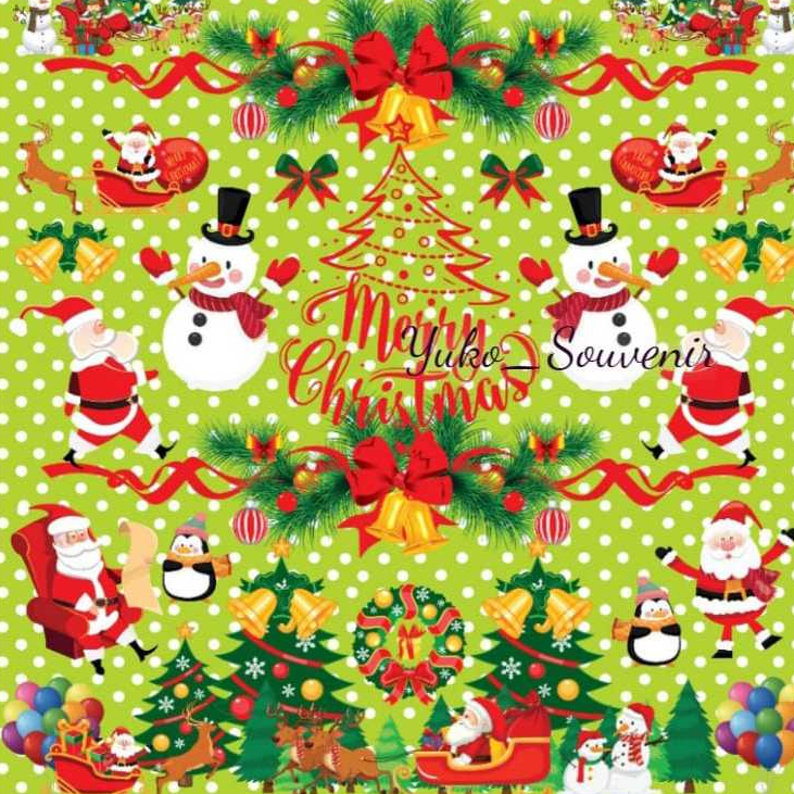 Jual Kertas Kado NAtal Hijau Polkadot Kertas Kado Natal Hijau ...