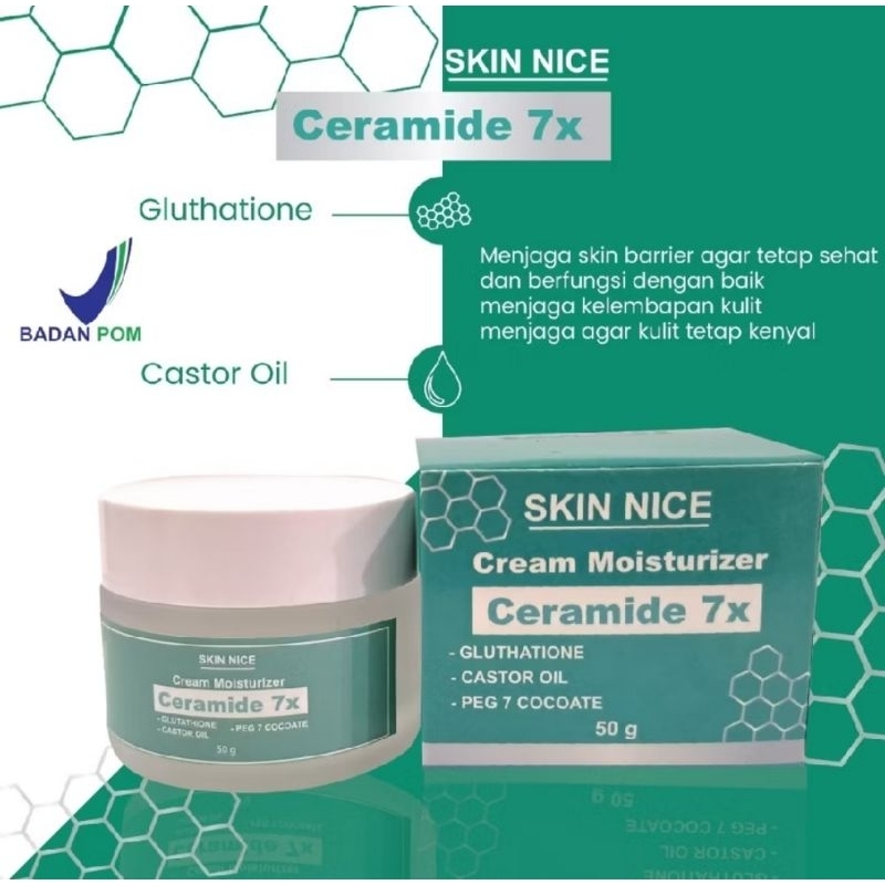 Jual BPOM Skin Nice 7x ceramide moisturizer(Ukuran besar 50gr) | Shopee ...