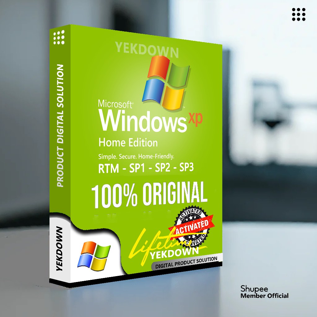 Jual CD/DVD Windows® Xp Home Edition RTM,SP1,SP2,SP3 | Original Product Licence | Shopee Indonesia