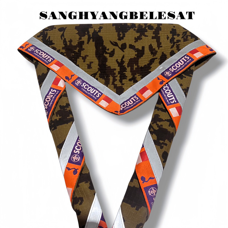 Jual scraf loreng pramuka lis moven scout menyala dalam gelap | Shopee ...