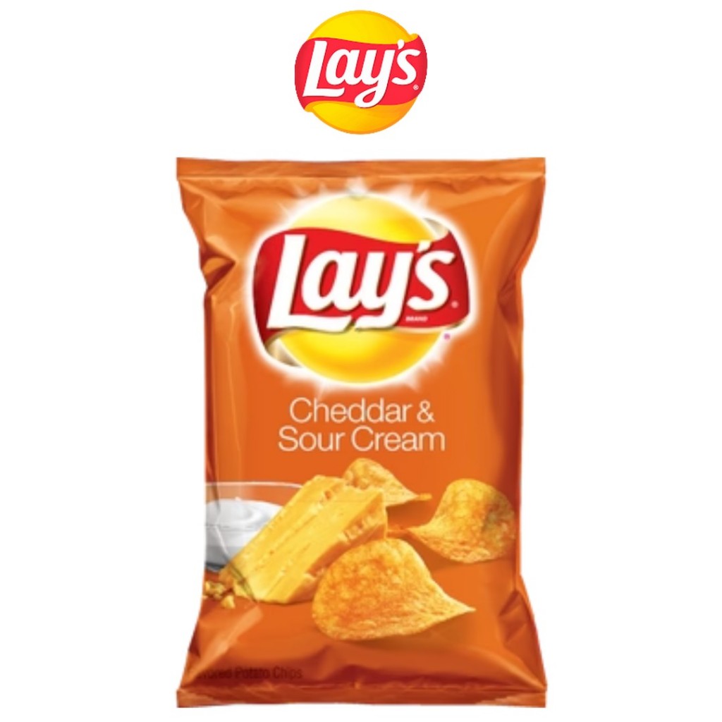 Jual LAYS Potato Chips, Cheddar & Sour Cream 6.5oz Lay's Snack Original ...