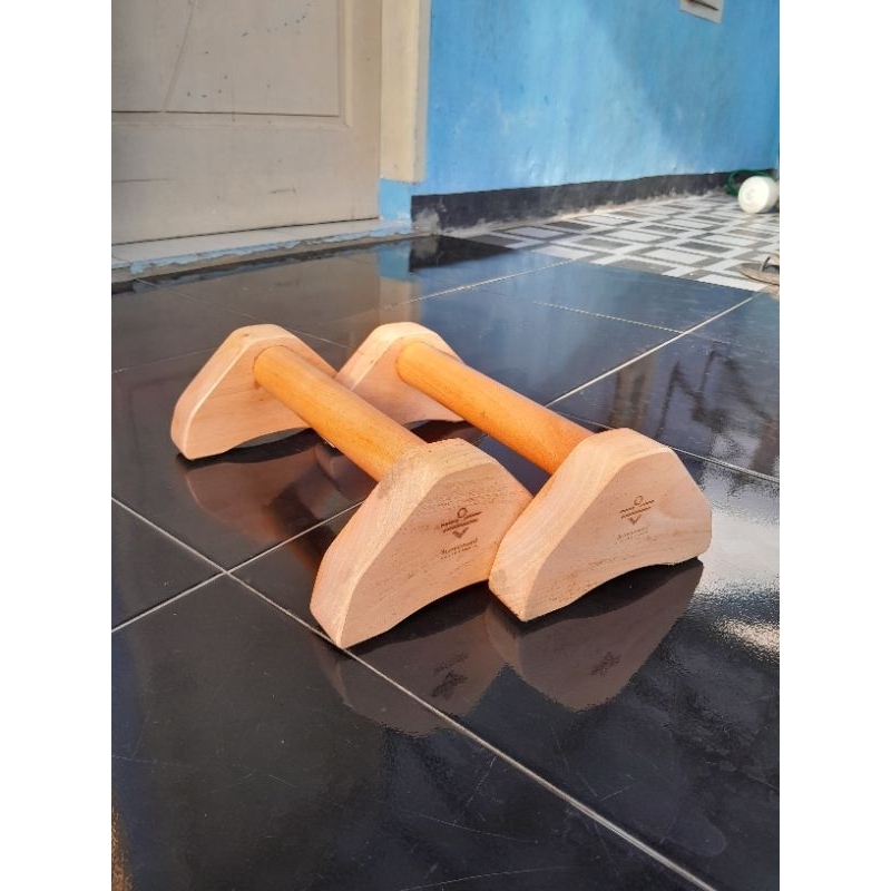 Jual Wooden Parallettes Felon Low Parallette Handstand Push Up Bar ...