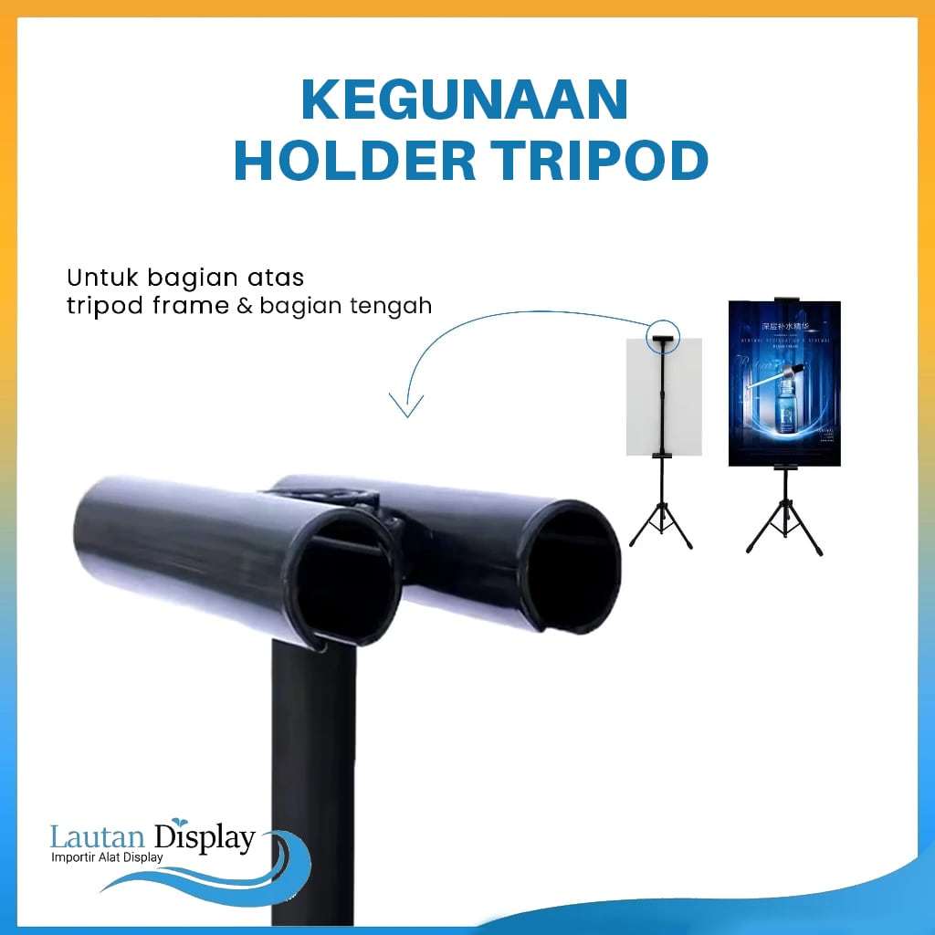 Jual Holder Tripod Standing Banner 2 Sini Double Side Clip Penjepit ...