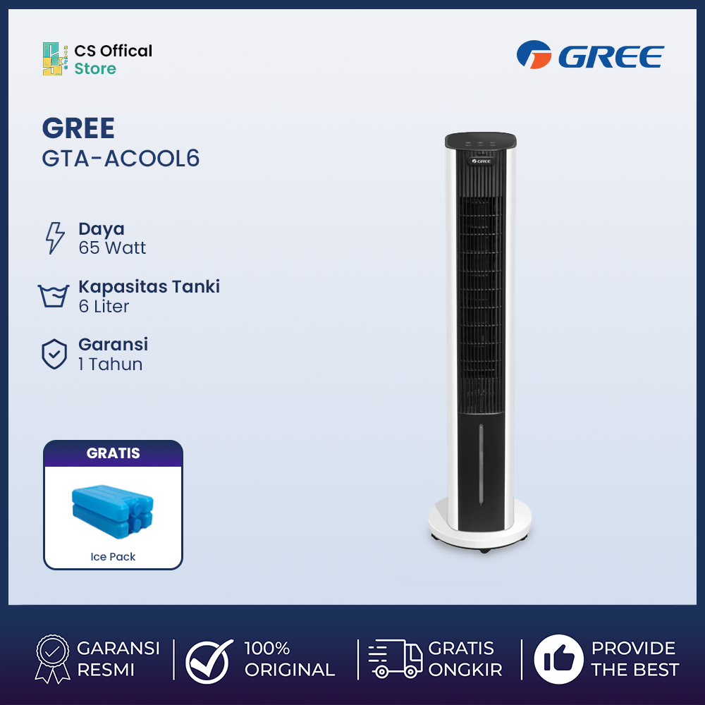 Jual GREE - Tower Air Cooler Anion Generator Aromaterapi - Kapasitas 6L ...