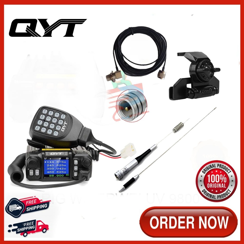 Jual Paket Radio Rig QYT KT-7900D Dual Band Quad Standby 5Tone 25W VHF ...