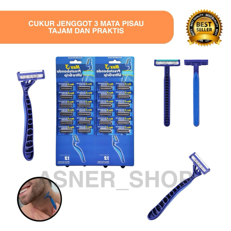 Jual ( 1 Renteng 24pcs ) Pisau Cukur 3 Mata Silet Blade Gmax Jenggot Kumis Super Tajam | Shopee ...
