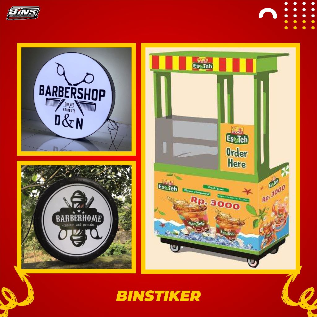 Jual STIKER ROMBONG DAGANG LANGSUNG CETAK DESAIN SESUAI PRODUK YANG ...