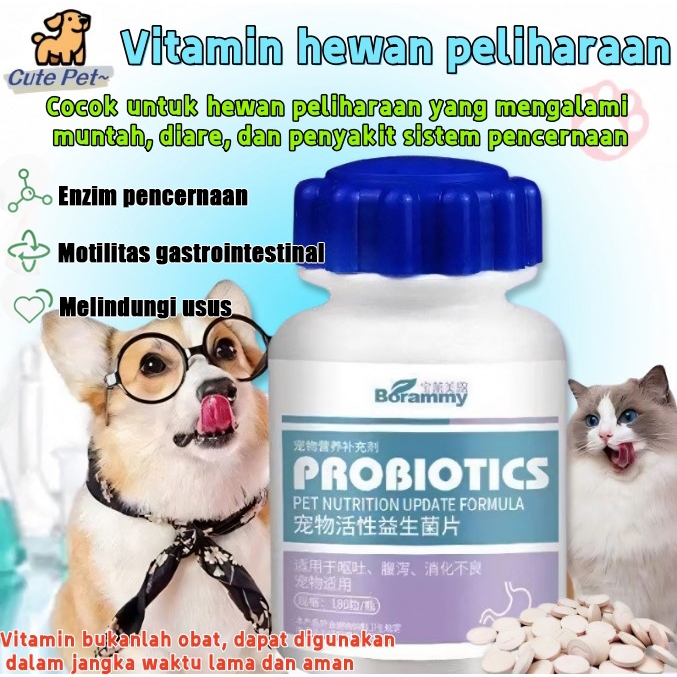 Jual Vitamin Kucing/probiotik kucing/ Probiotic Tablet / Vitamin Kucing ...
