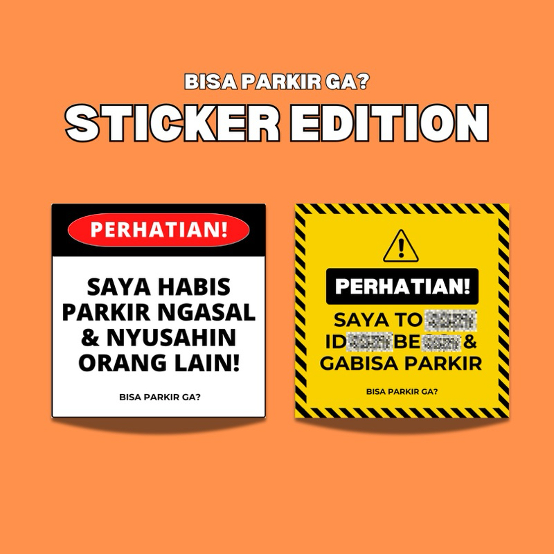 Jual BISA PARKIR GA? - STICKER EDITION | Shopee Indonesia