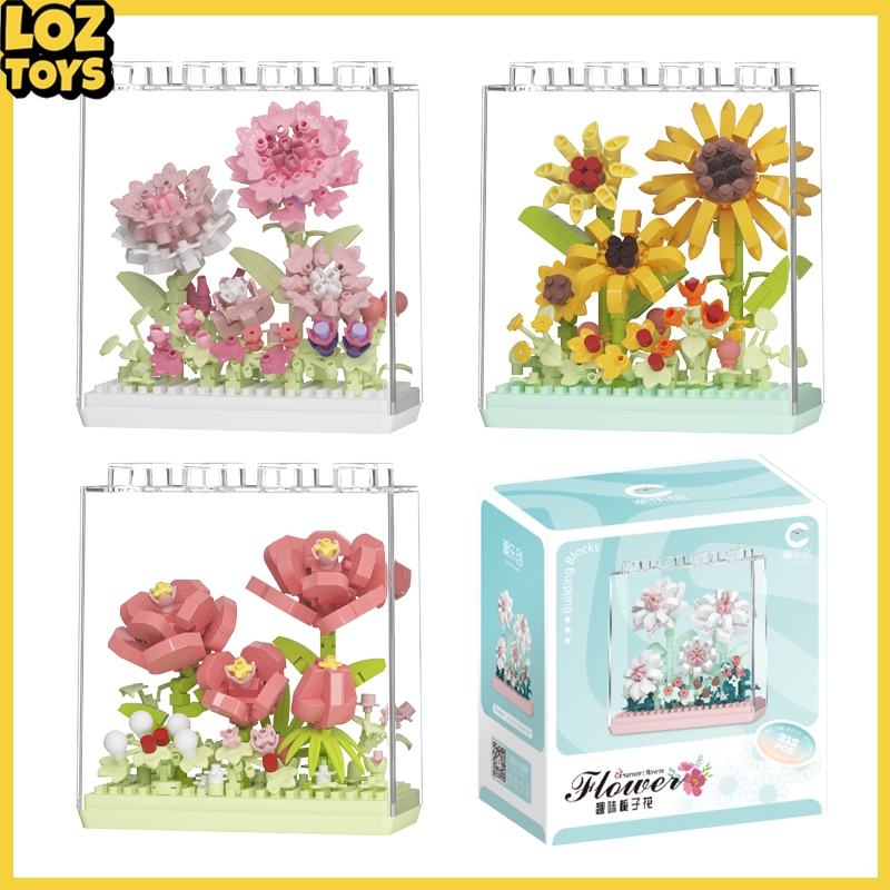 Jual LOZTOYS Bricks Bunga DIY / Buket Nano Blocks / Puzzle Susun Balok ...