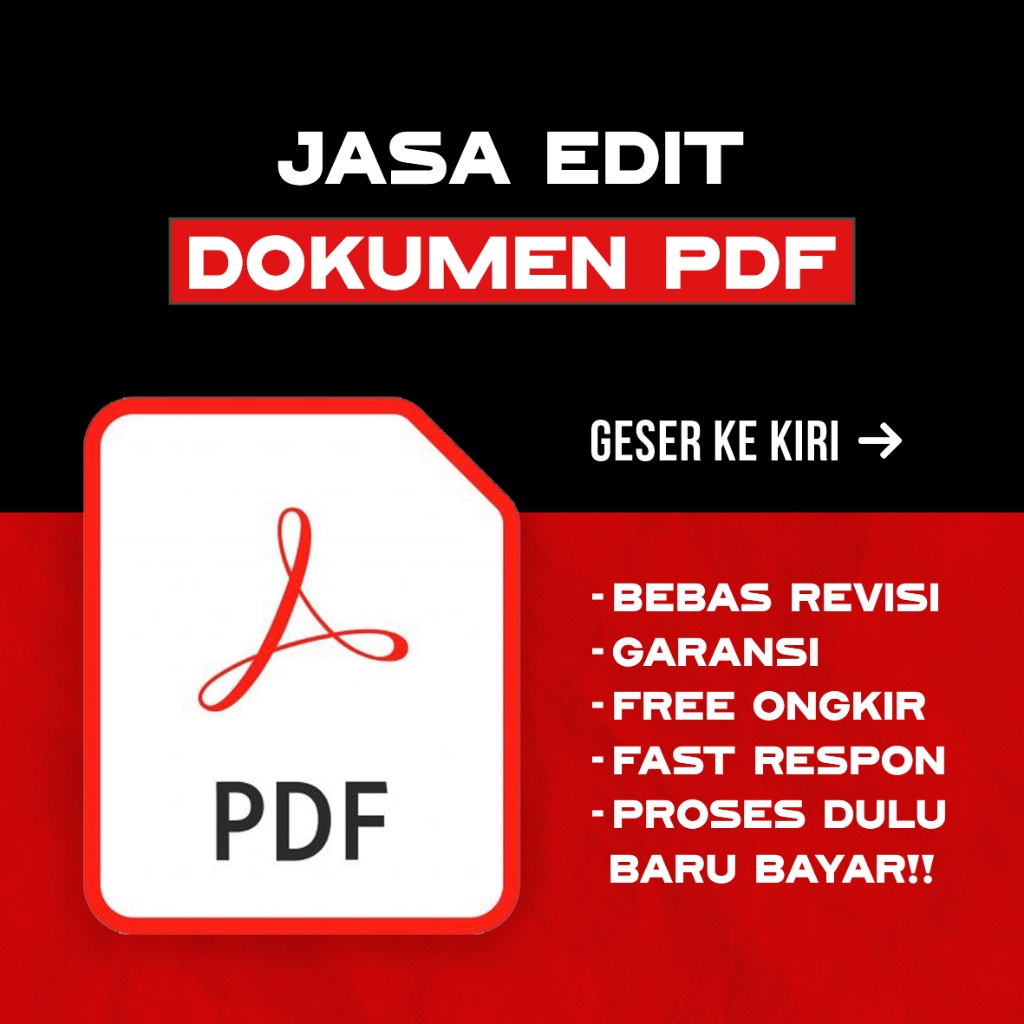 Jual Jasa edit PDF | 10 menit selesai | GARANSI | Shopee Indonesia