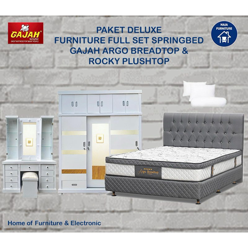 Jual Paket Furniture Full Set Springbed Gajah | Paket Set Kamar ...