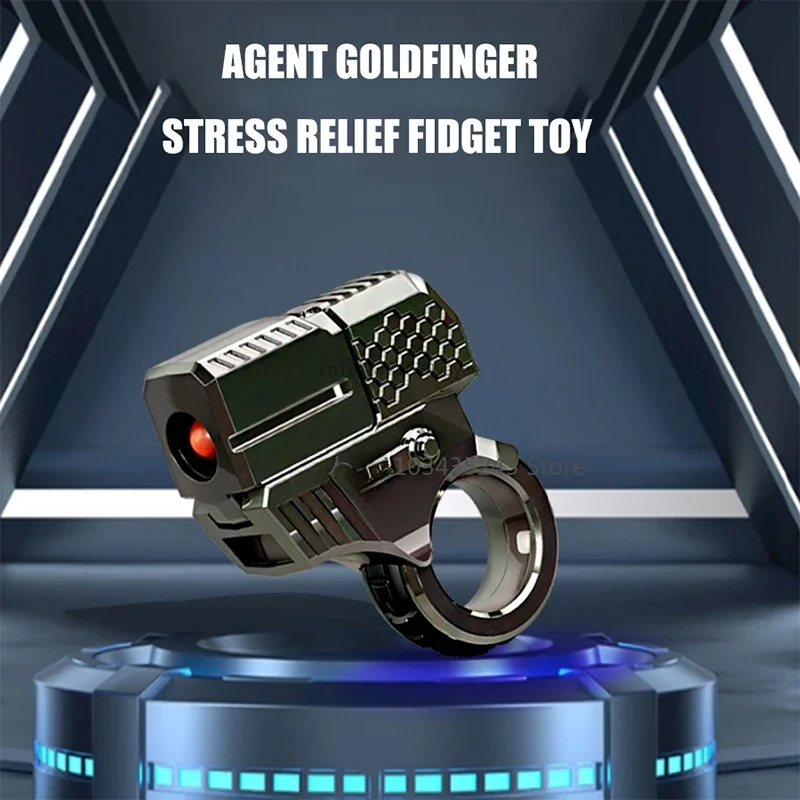 Jual Alloy Gun Fidget Ring EDC Fidget Spinner Metal Hand Spinner Adult ...