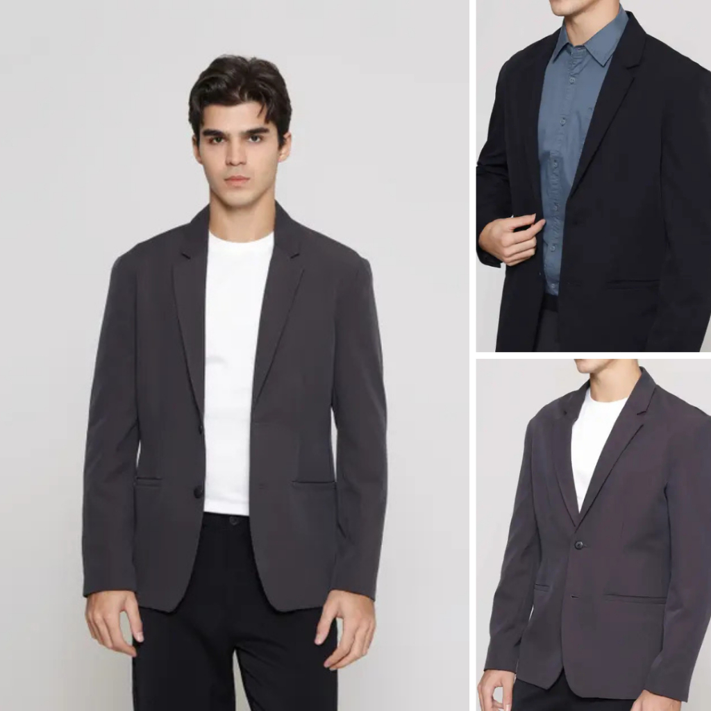 Jual Z*S Blazer Pria Reguler Comfort Woven Double Front Pocket | Jazz ...
