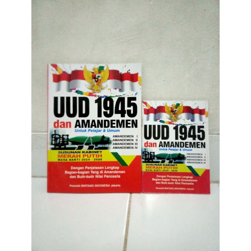 Jual Buku-UUD 1945 & Amandemen Susunan kabinet terabru 2025-2029 Untuk Pelajar / Umum | Shopee ...