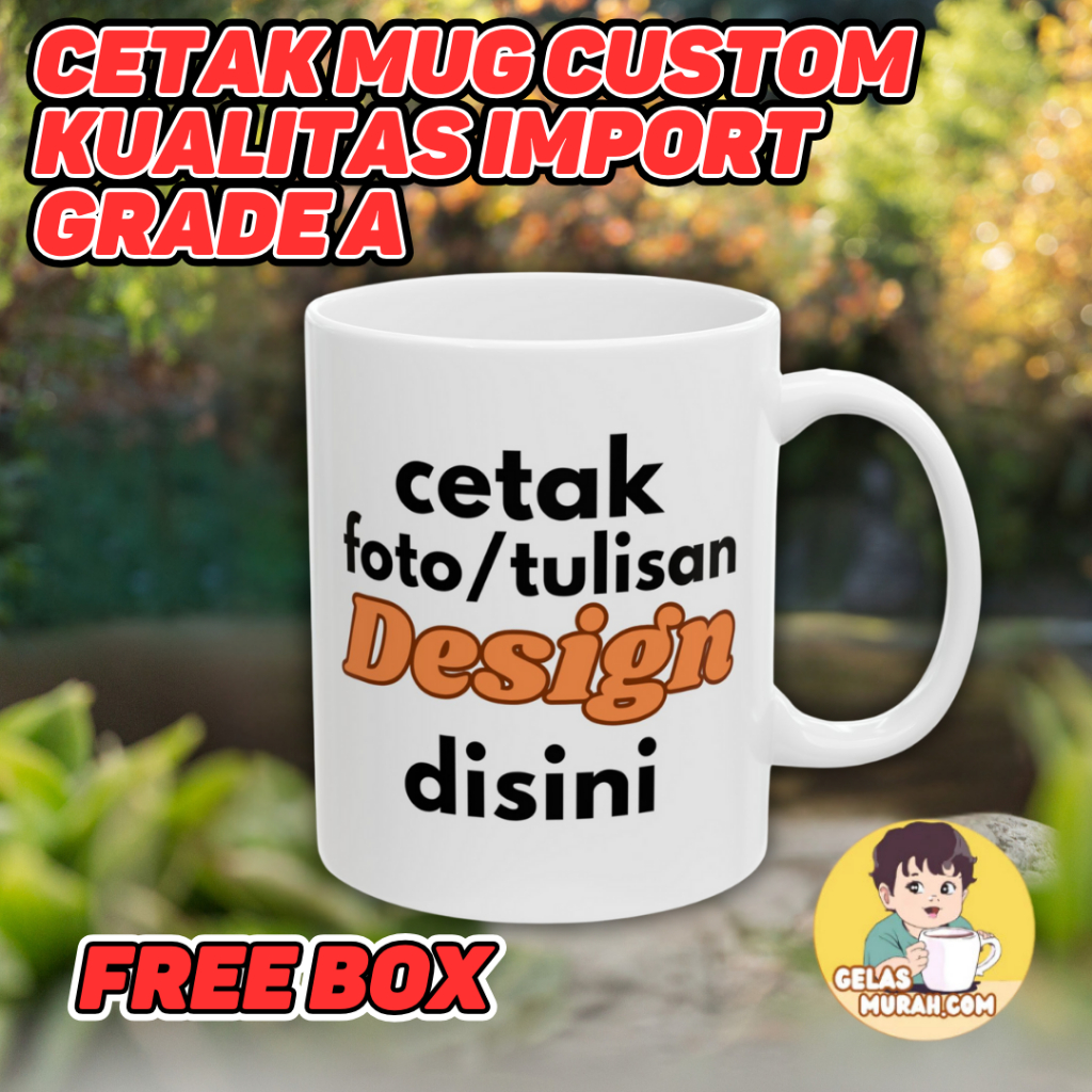 Jual CETAK MUG CUSTOM TANPA MINIMAL ORDER LANGSUNG JADI / FOTO ...