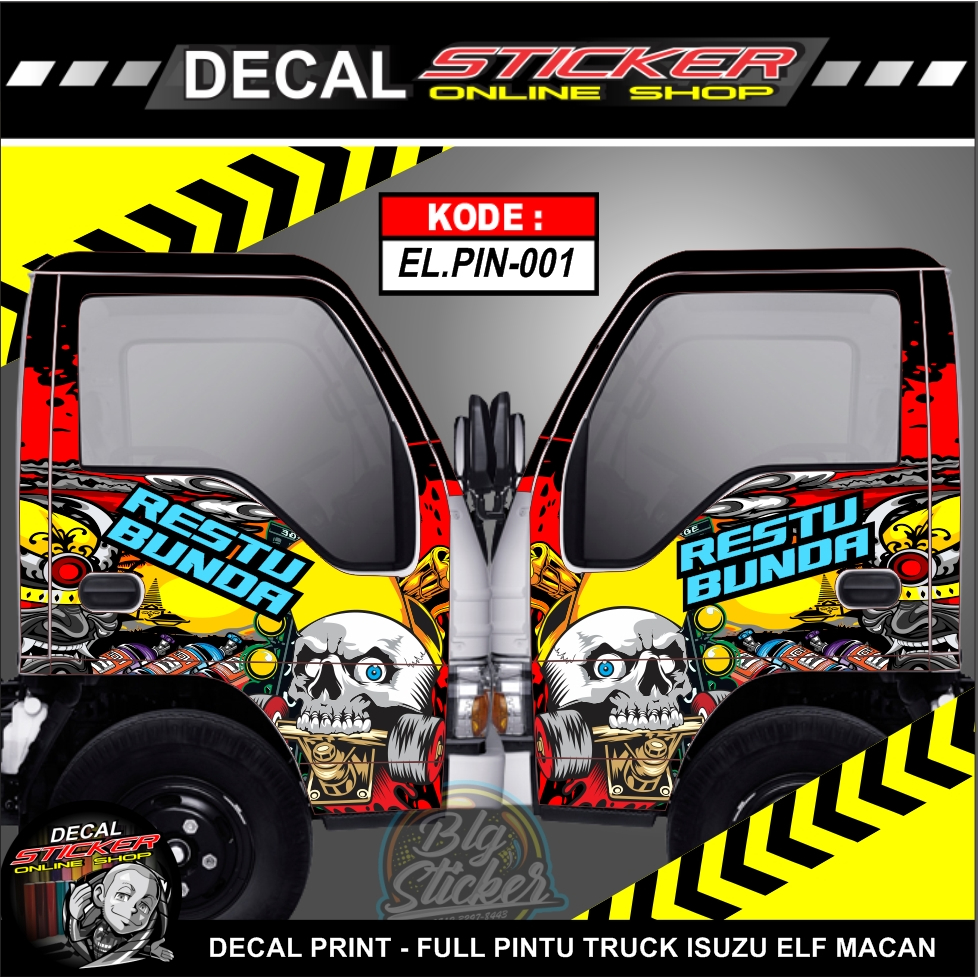 Jual STIKER FULL PINTU TRUCK ISUZU ELF MACAN DECAL PRINT VARIASI ...