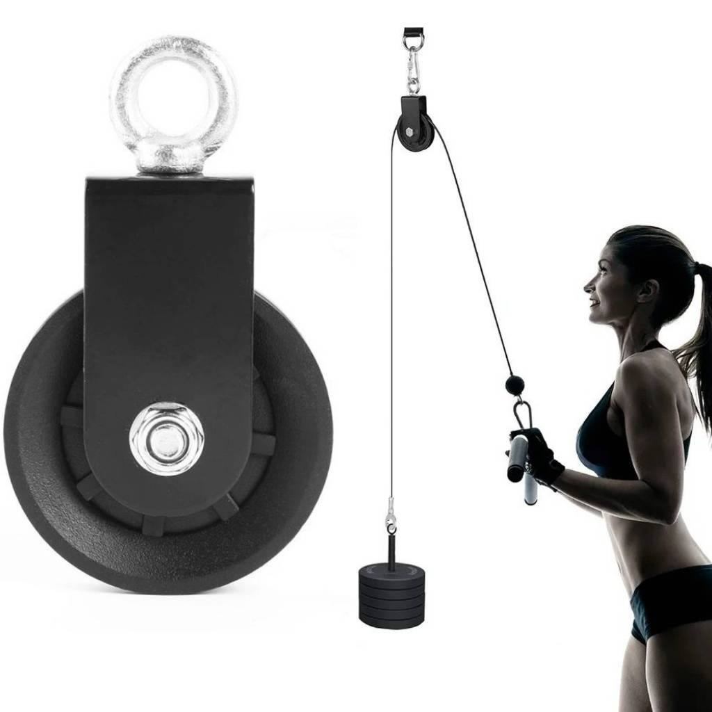 Jual 88mm Single Katrol Nylon Bearing Pulley Wheel Pulley Gym Universal ...