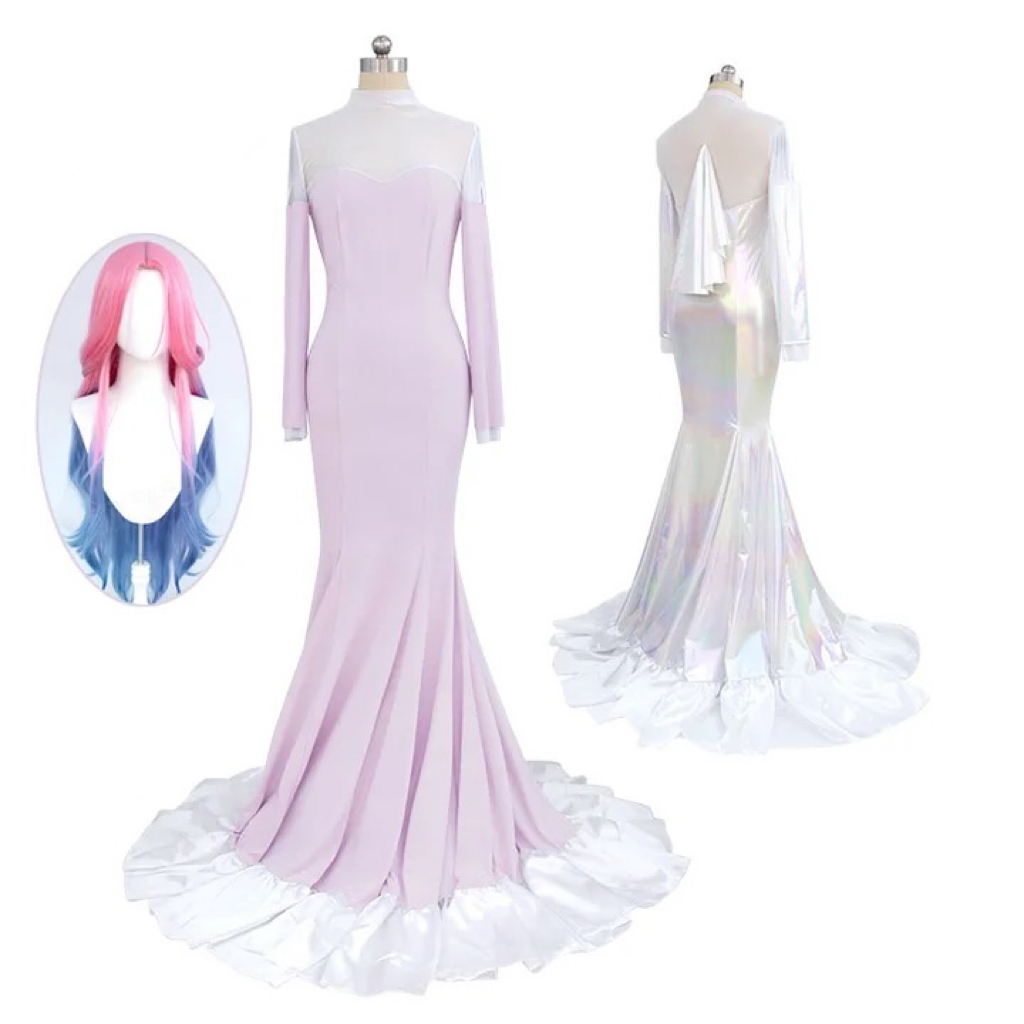 Jual Anime Alien Stage Mizi Cosplay Costume Dress Long Fishtail Dress ...