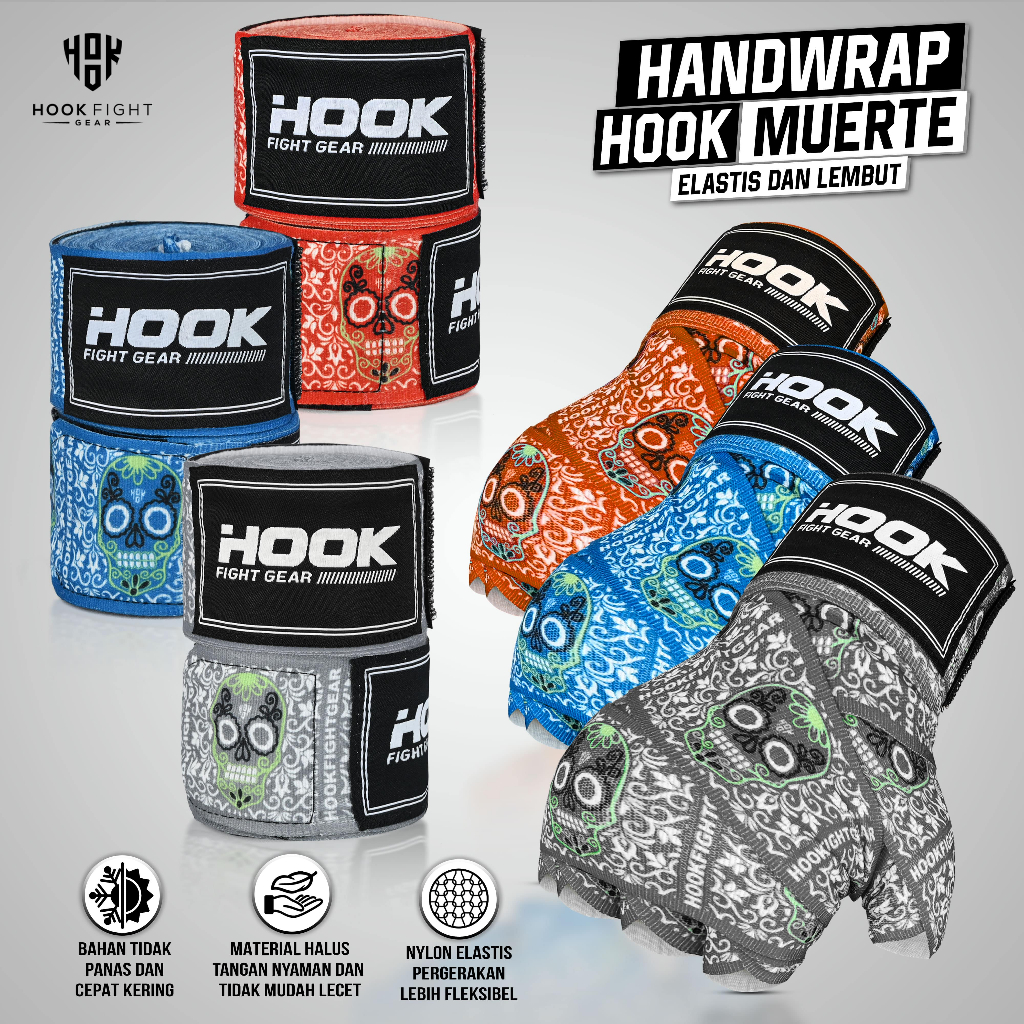 Jual Handwarp Tinju Tali Muaythai Handwrap Muay Thai Hook Boxing Wrap ...