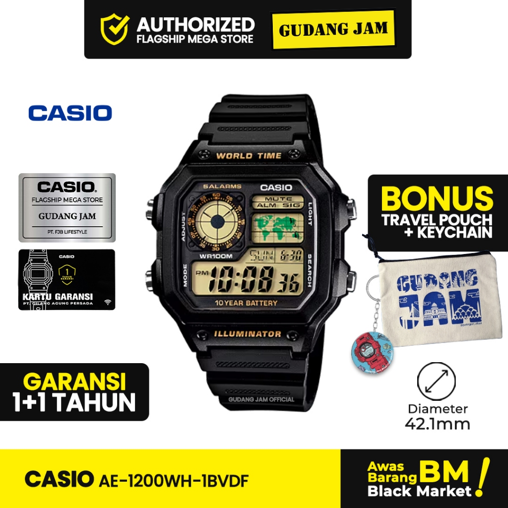 Jual Casio Officials Store AE-1200WH-1BVDF AE-1200WH AE-1200 AE1200WH AE 1200WH | Shopee Indonesia