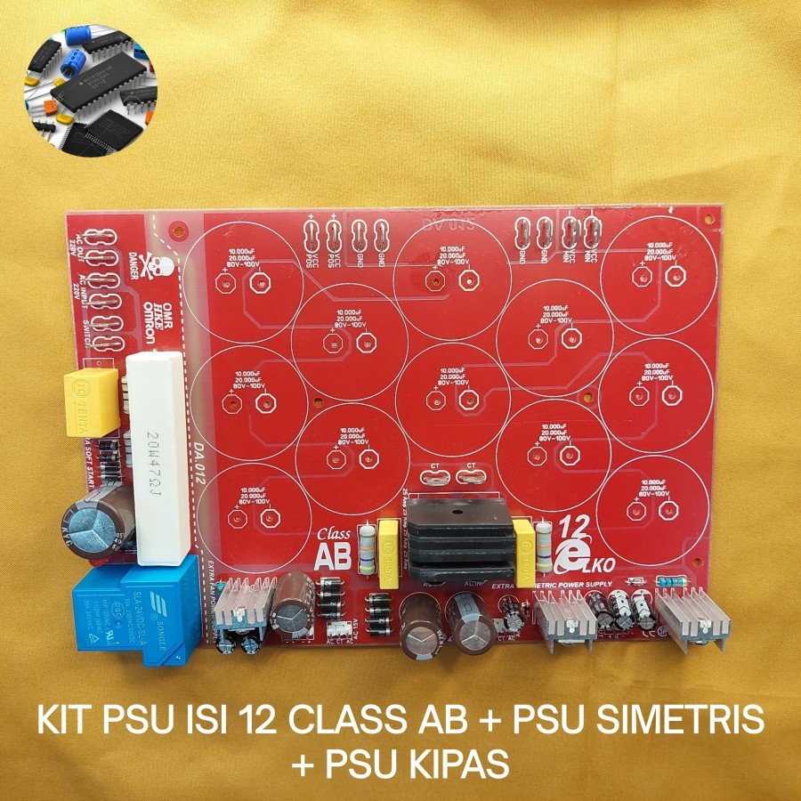 Jual Kit PSU isi 12 elko psu 12 elko class AB + psu simetris + psu ...