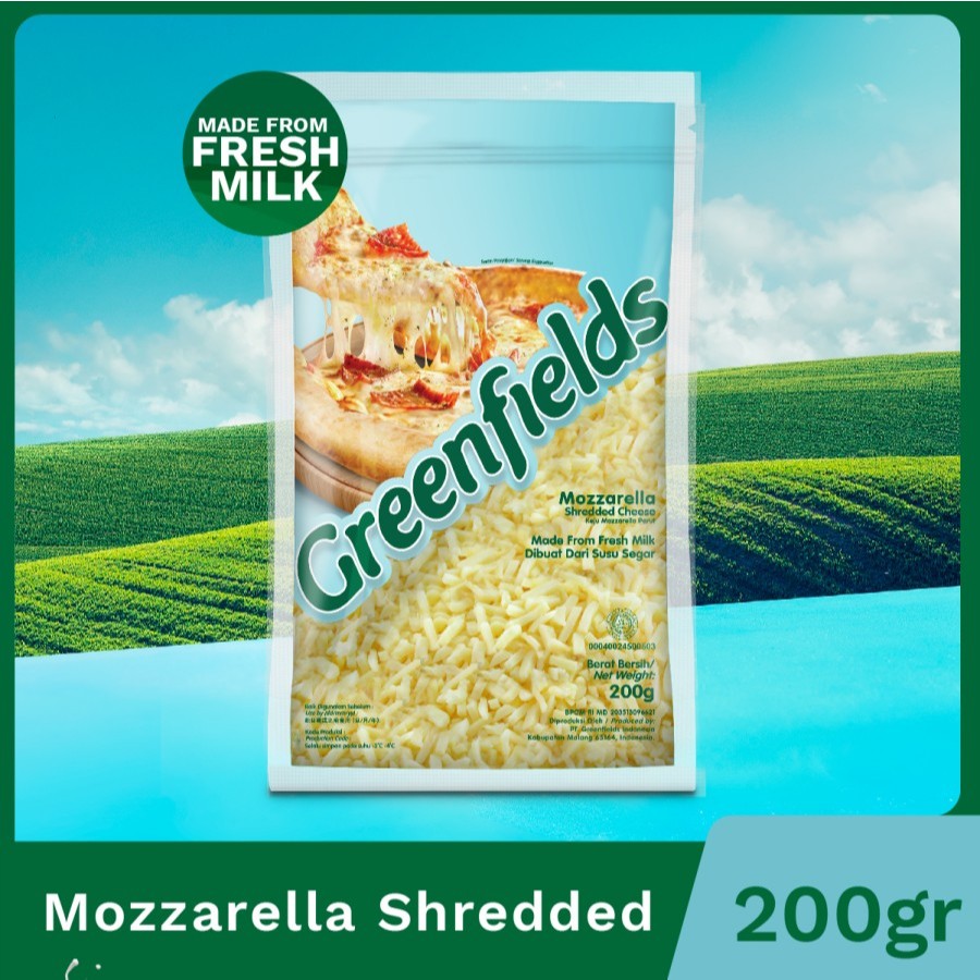 Jual Keju Greenfields - Mozzarella Shredded Cheese 200g | Shopee Indonesia