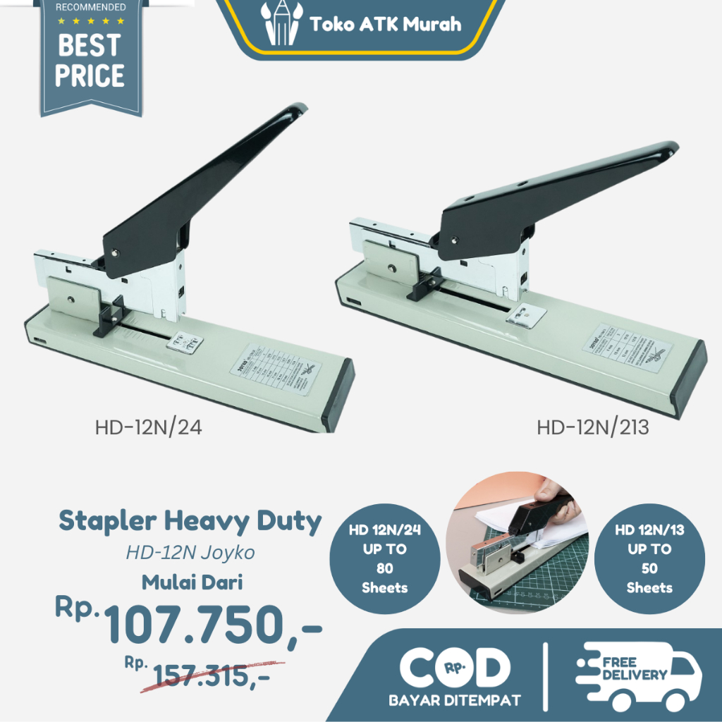 Jual Joyko Stapler HD-12N/13 ( Heavy Duty ) HD-12N/24 (Heavy Duty) / HD ...