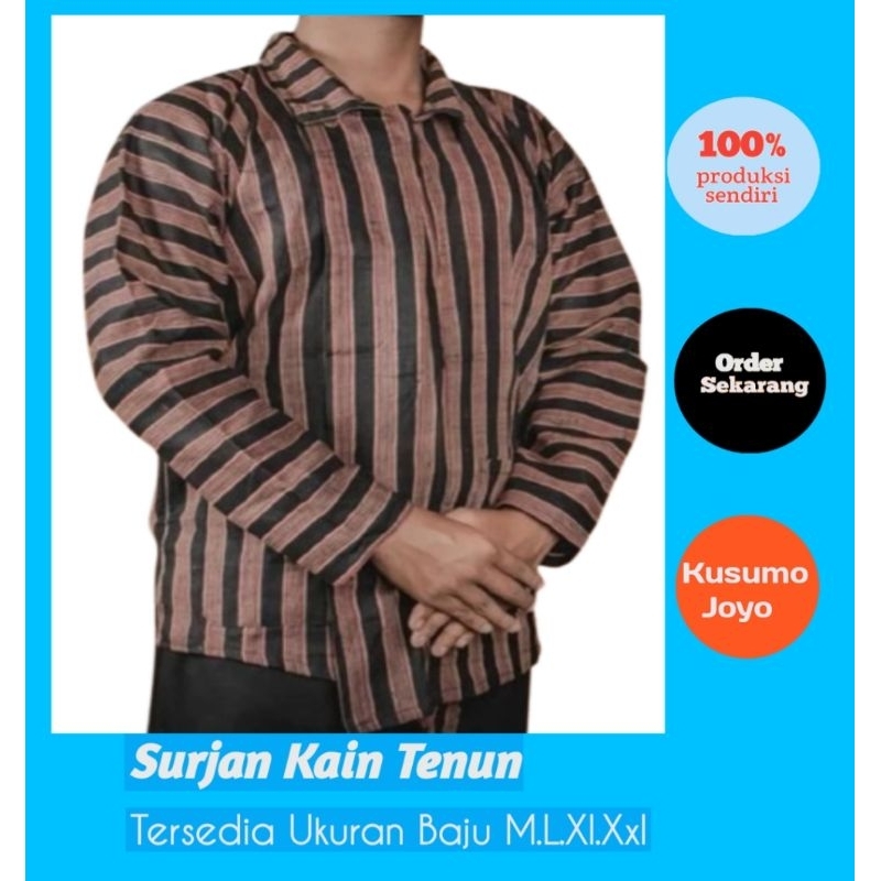 Jual Baju Surjan Lurik Pria Dewasa Tenun | Shopee Indonesia