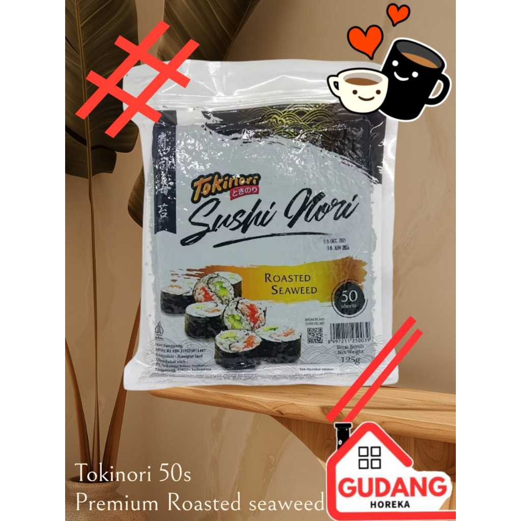 Jual TOKINORI SUSHI NORI 50 SHEET / LEMBAR - RUMPUT LAUT PANGGANG ...