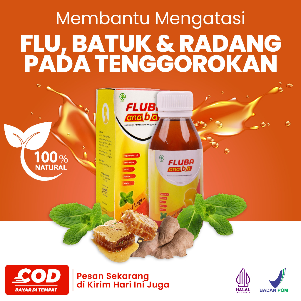 Jual MADU FLUBA ANABA - Madu Herbal Pereda Batuk Pilek Flu Pelega ...
