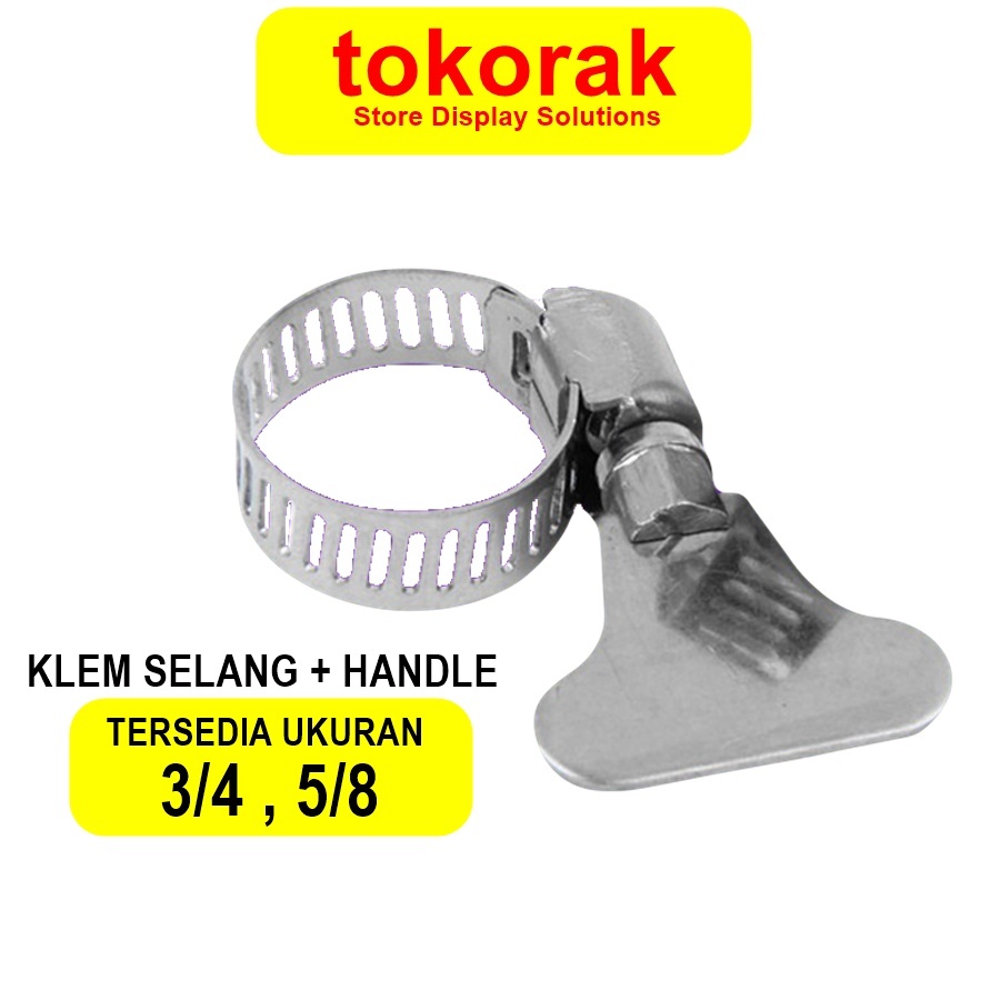 Jual KLEM SELANG HANDLE 5/8 3/4 INCH KLEM PIPA AIR HOSE CLAMP KLEM ...