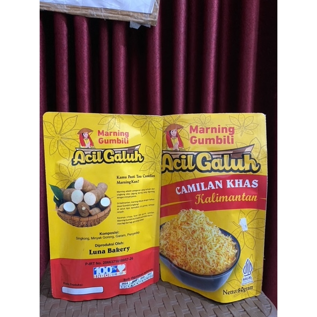 Jual Marning Gumbili Acil galuh 80g | Marning Singkong | Cemilan Enak ...