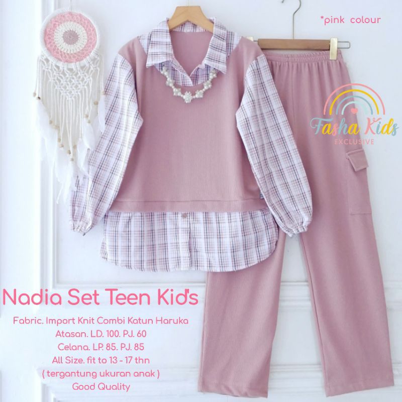 Jual NEW!! (13-17th) SETELAN KNIT REMAJA PEREMPUAN / NADIA SET BY FASHA ...