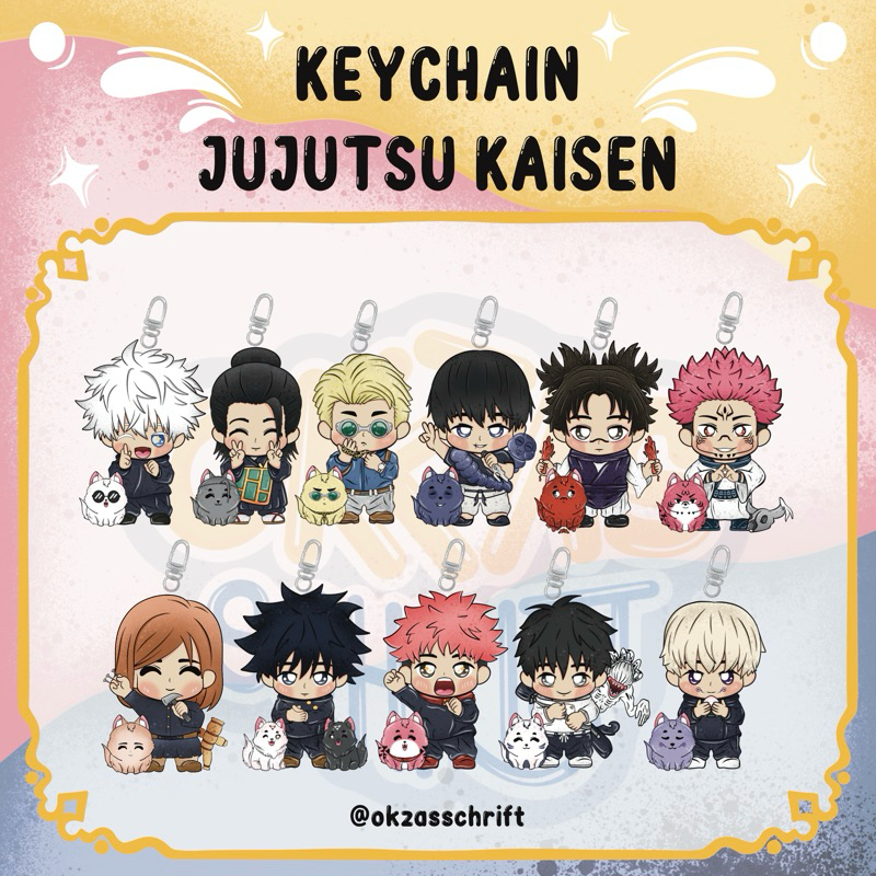 Jual Keychains Jujutsu Kaisen Gantungan Kunci Chibi (Gojo, Sukuna, Yuji ...