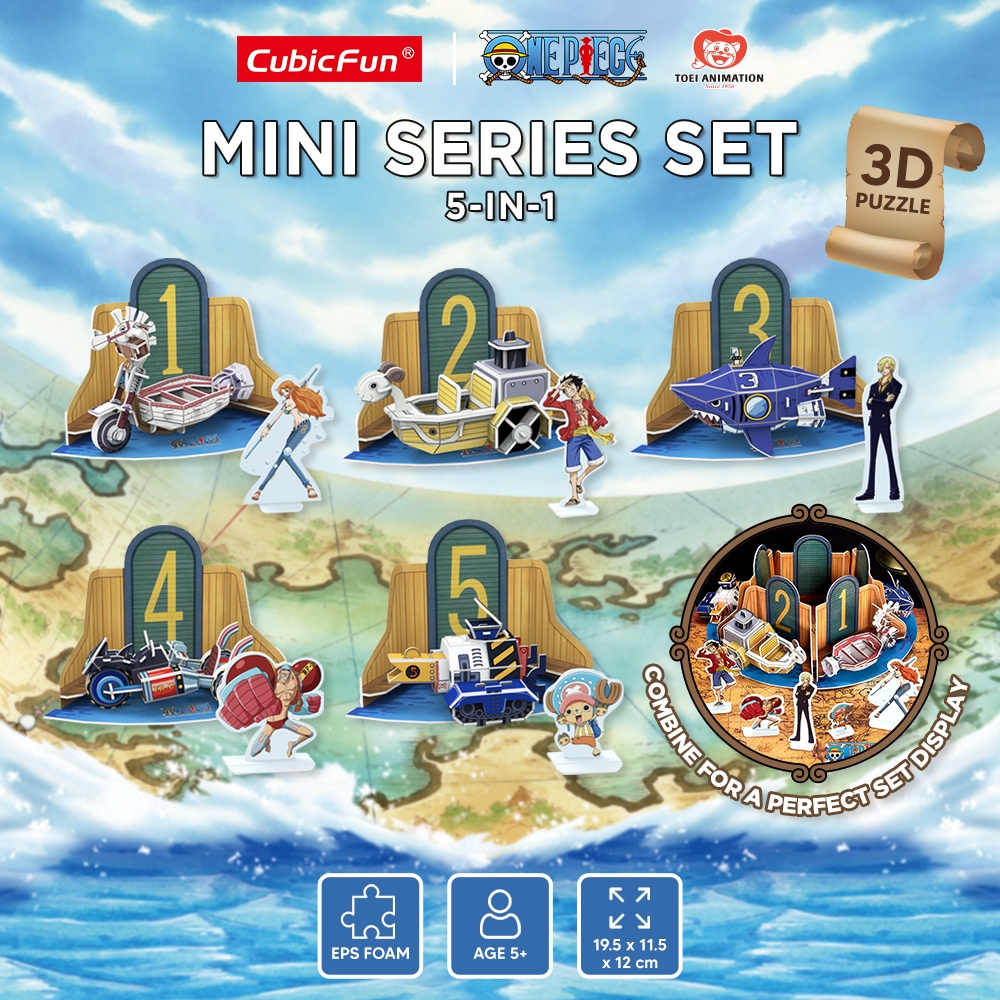 Jual Cubicfun One Piece Mini series set 5 in 1 - 3D Puzzle | Shopee Indonesia