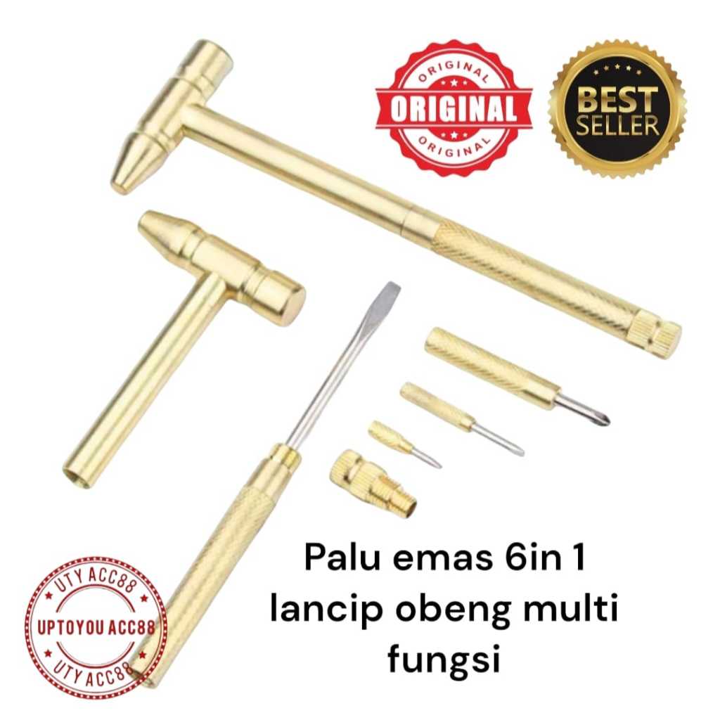 Jual NEW VIRAL PALU LANCIP OBENG MULTIFUNGSI HUMMER PALU OBENG 6IN1 ...