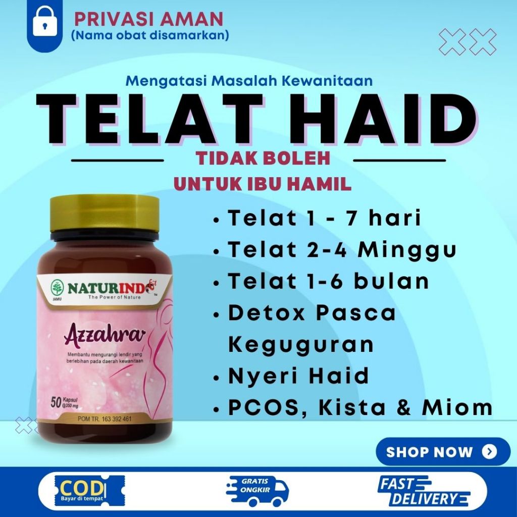 Jual Obat Telat Dateng Bulan Pelancar Haid Tidak Teratur Nyeri Haid ...