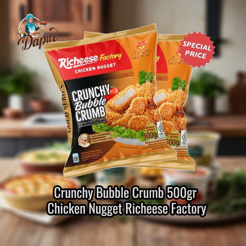 Jual Crunchy Bubble Crumb 500gr Chicken Nugget Richeese Factory ...