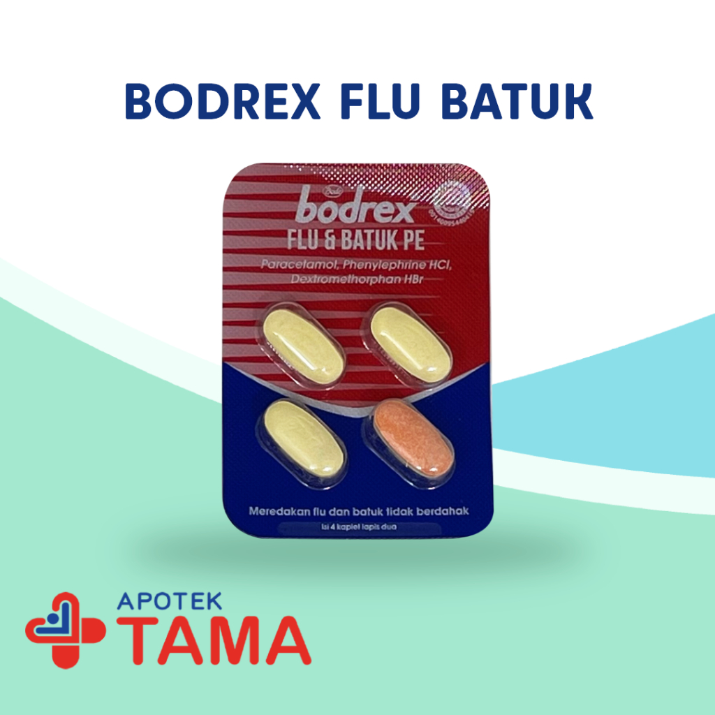 Jual Bodrex Pilek dan Batuk Tidak Berdahak (Biru) Strip Isi 4 Tablet ...