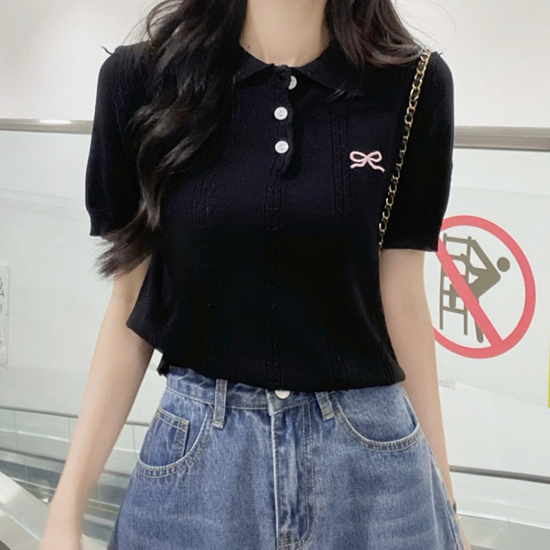 Jual BOW KNIT TOP ORANGE READY STOCK CHINA | Shopee Indonesia
