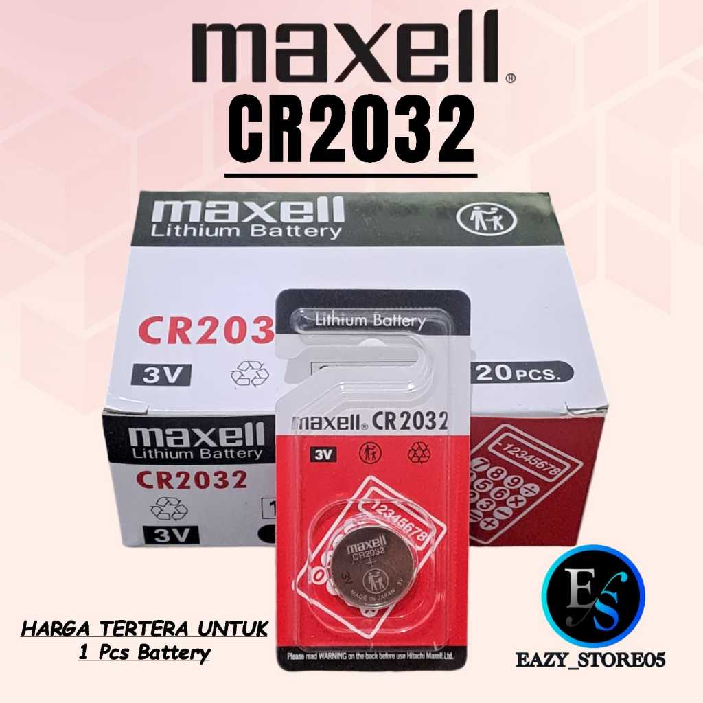 Jual Baterai MAXELL CR2032 ORIGINAL Lithium Battery 3V / Baterai CMOS / Batrai CR 2032 Original ...