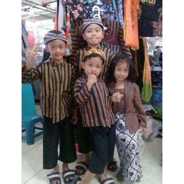 Jual KODE S45H Luriklarik kebaya lurik anak atasanbaju Surjan atasan anak Baju Adat Jawa Solo ...
