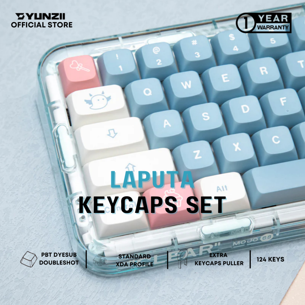 Jual Yunzii Laputa Keycap Set PBT XDA Profile 124 Keys Full Compability ...
