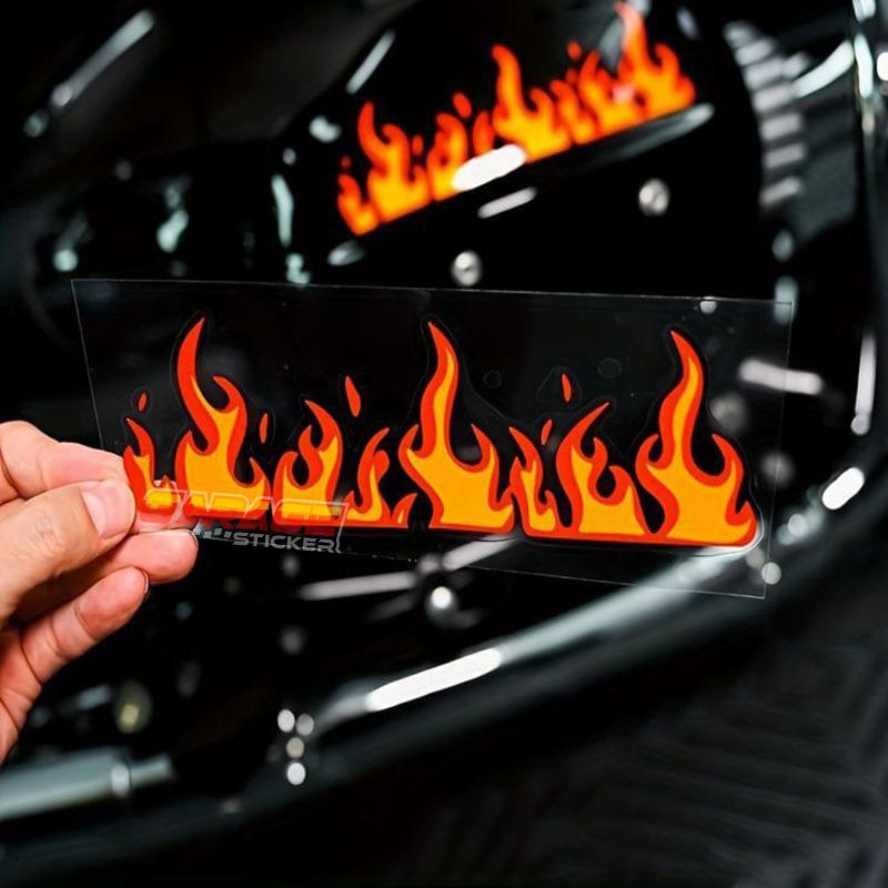 Jual Sticker api menyala cutting sticker motor dan mobil v2 | Shopee ...