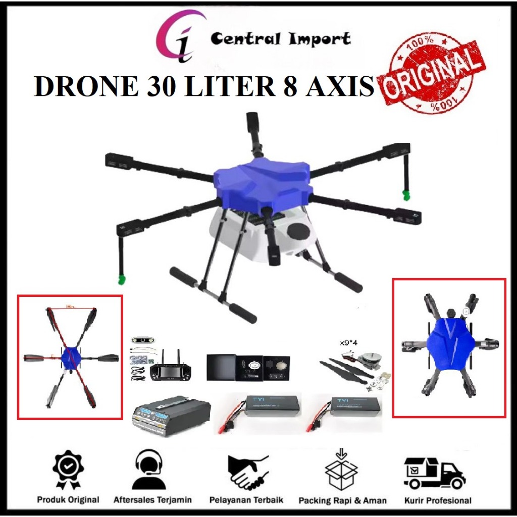 Jual TYI agriculture Drone 30 Liter 8 Axis - Drone Pertanian perkebunan - Drone Sprayer | Shopee ...