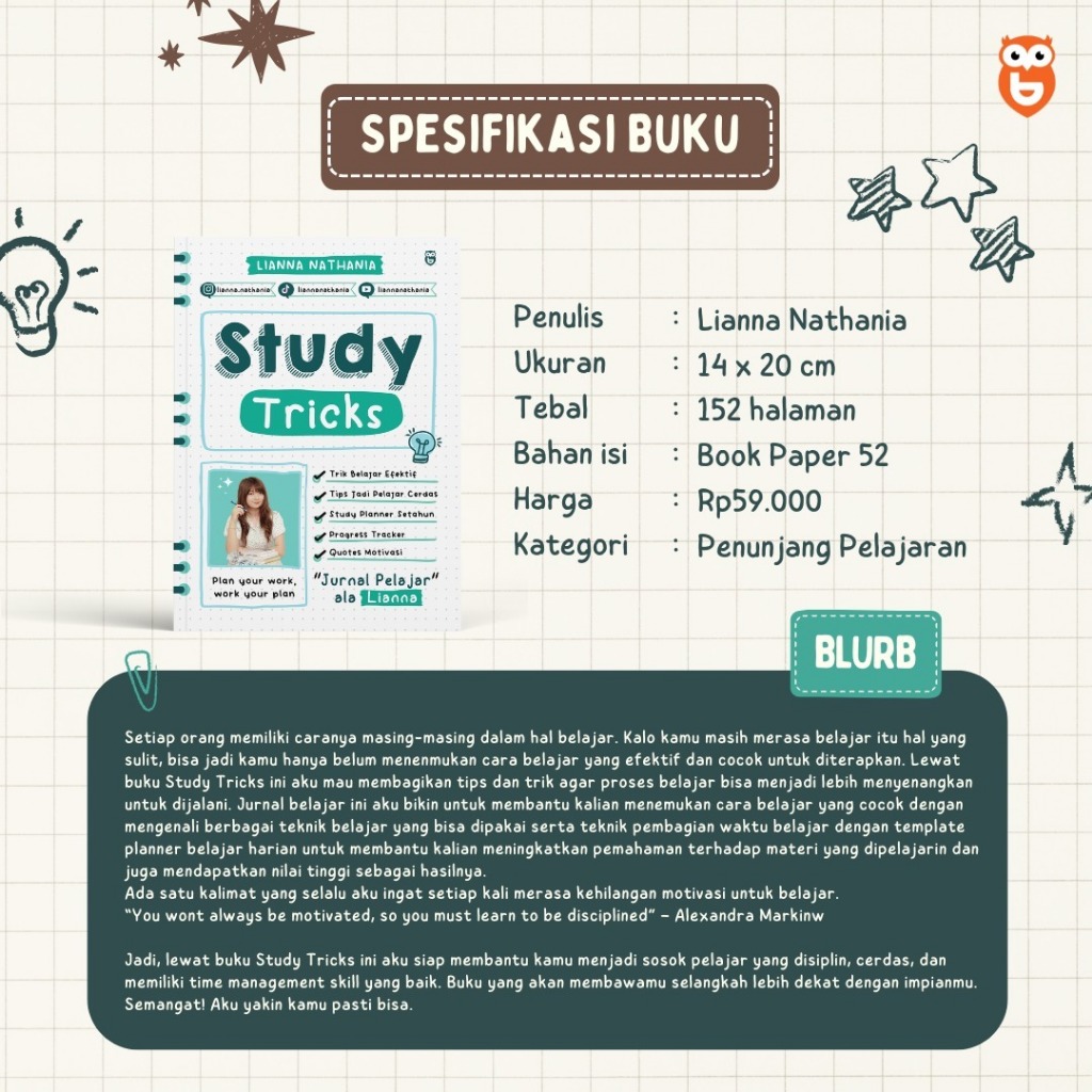 Jual Buku Study Tricks - Lianna Nathania - Bmedia | Shopee Indonesia