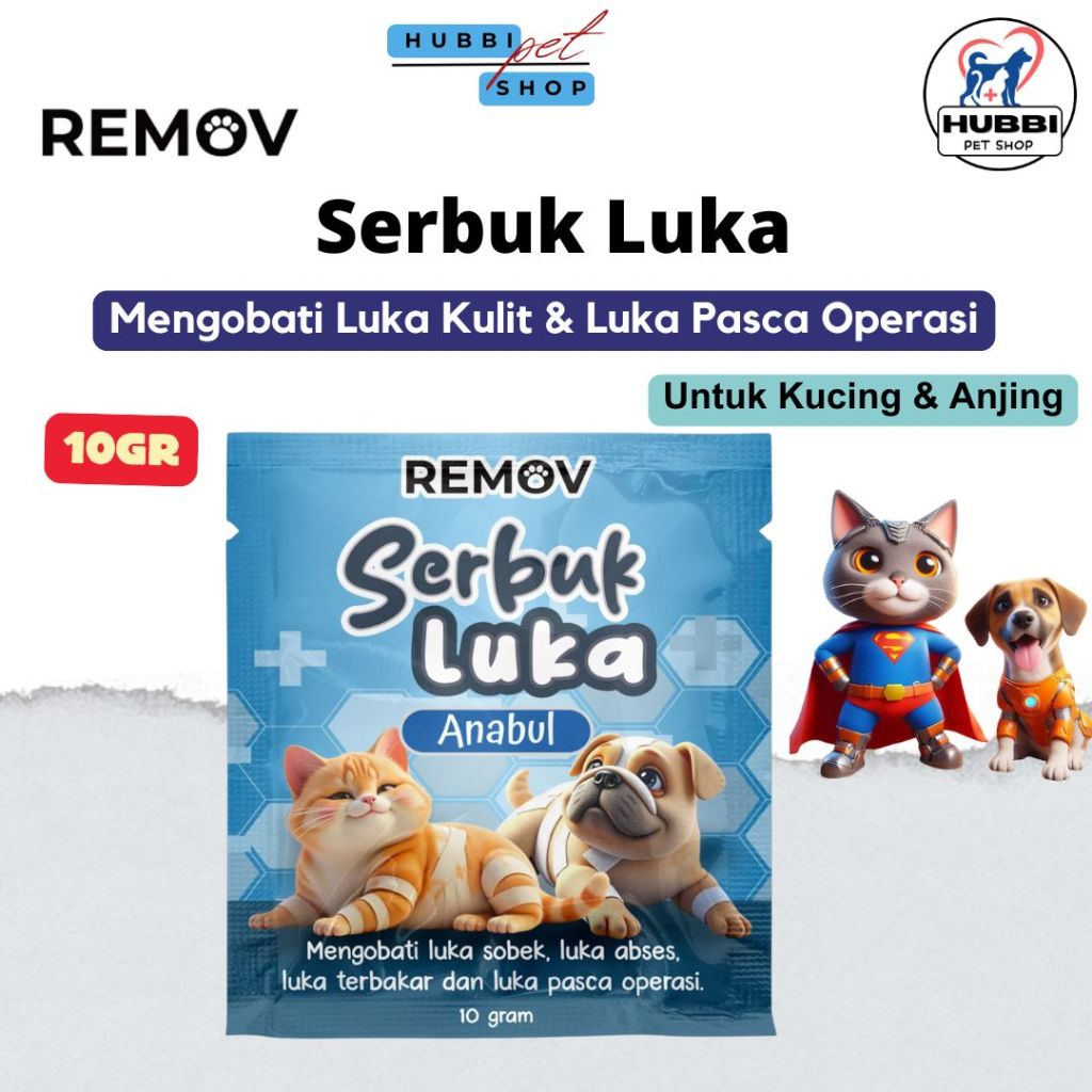 Jual REMOV Obat Serbuk Tabur Luka Terbuka Abses Bernanah Borok Pasca ...