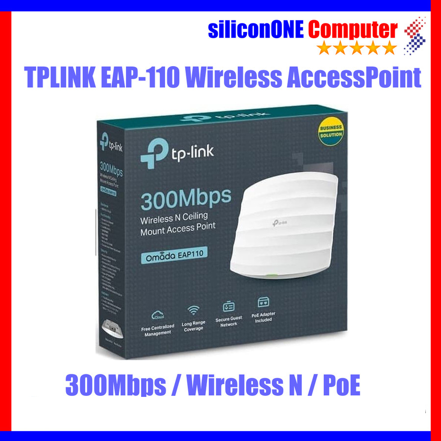 Jual TPLINK EAP110 Wireless N Access Point Ceiling Mount POE | Shopee ...