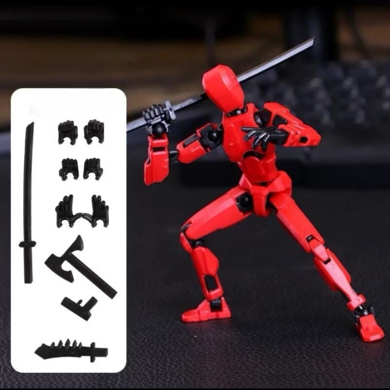 Jual Mainan Anak Dummy Stick Warrior 3D Articulated Figure Model Kit ...